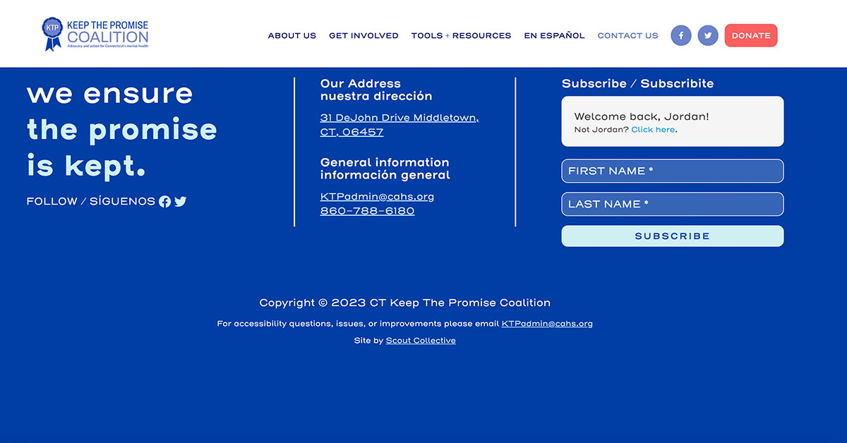 Contact Us • CT Keep The Promise Coalition